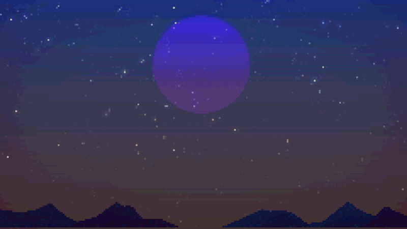 8-bit Retro Moon Landscape GIF | GIFDB.com