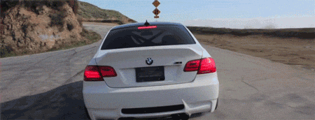 Accelerating White Bmw Car GIF | GIFDB.com