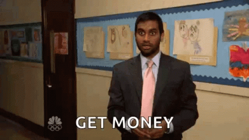 Actor Aziz Ansari He Got Money GIF | GIFDB.com