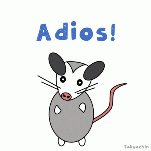 Adios Cute Mouse Animated Sticker GIF | GIFDB.com