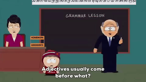 Adjectives Come Before What GIF | GIFDB.com