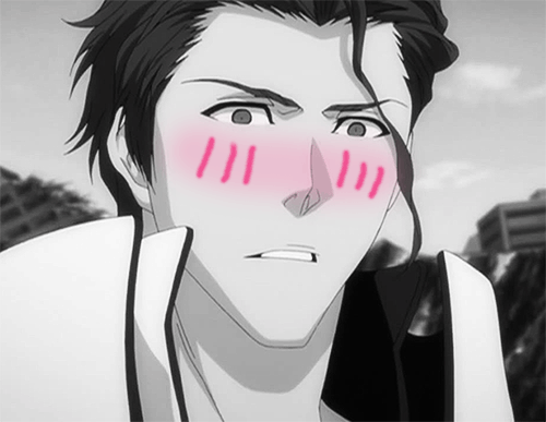 Aizen Shy Blush GIF | GIFDB.com