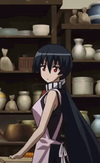 Akame Holding A Knife GIF | GIFDB.com