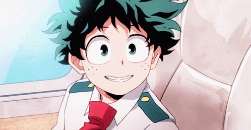Amazed And Smiling Deku GIF | GIFDB.com