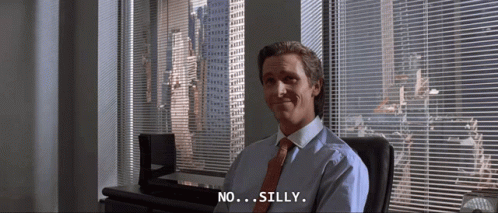 American Psycho No Silly Patrick Bateman GIF | GIFDB.com