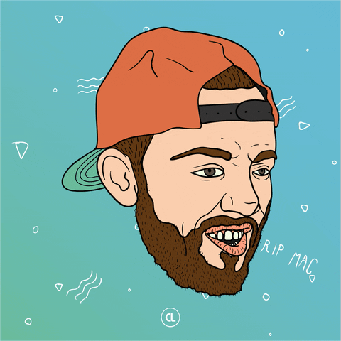 American Rapper Mac Miller Head Animation GIF | GIFDB.com