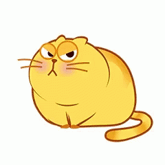 Angry Animated Fat Yellow Cat GIF | GIFDB.com