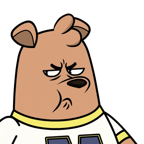 Angry Brown Bear Pouty Face GIF | GIFDB.com