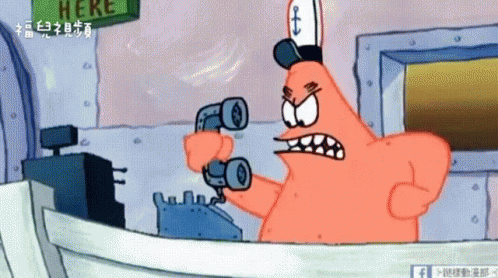 Angry Patrick Star Hang Up Phone GIF | GIFDB.com
