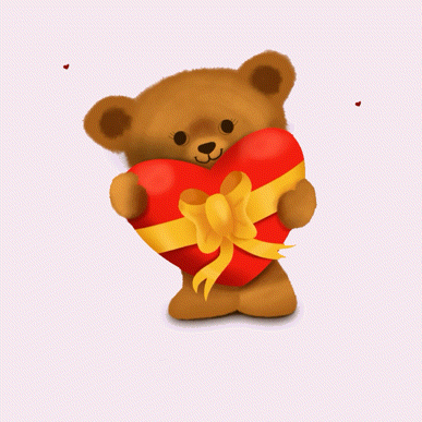 Animated Bear Holding Heart Gift GIF | GIFDB.com