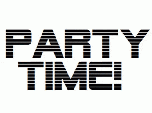 Animated Celebration Flashing Party Time Text GIF | GIFDB.com