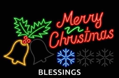 Animated Christmas Greeting Christmas Blessings GIF | GIFDB.com