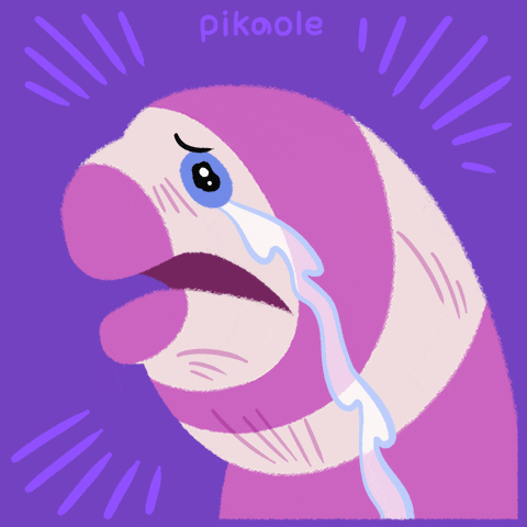 Animated Crying Purple Eel GIF | GIFDB.com
