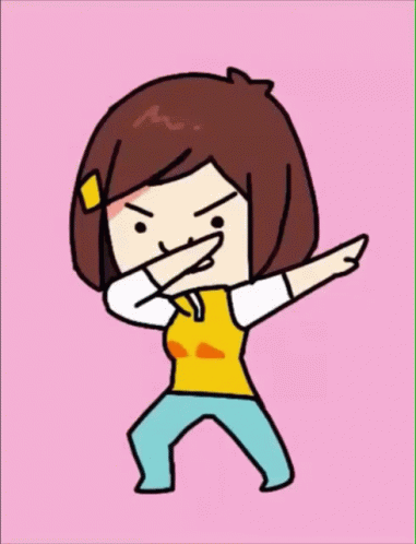 Animated Dabbing Cartoon Girl GIF | GIFDB.com
