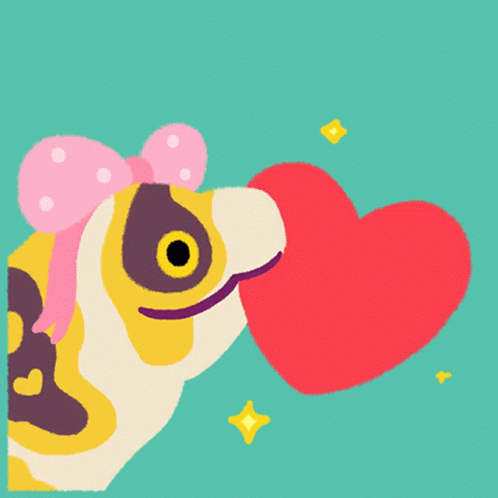 Animated Eel With Sparkling Heart GIF | GIFDB.com
