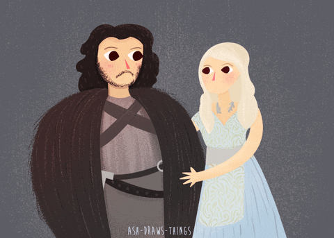 Animated Game Of Thrones Couple Daenerys And Jon GIF | GIFDB.com