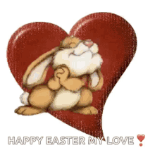 Animated Happy Easter Rabbit Stomping Foot GIF | GIFDB.com
