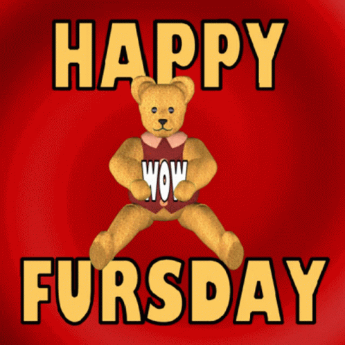 Animated Happy Thursday Fursday Wow Teddy Bear GIF | GIFDB.com