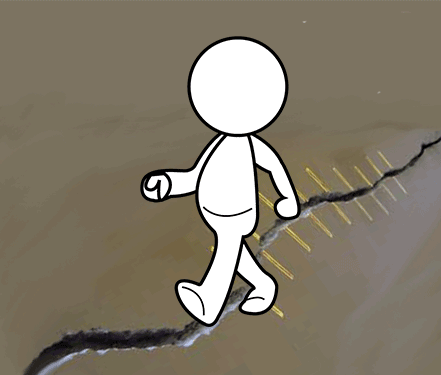 Animated Person Walking On Earthquake Fault Line GIF | GIFDB.com