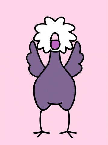 Animated Purple Chicken Dance Waving Hands GIF | GIFDB.com