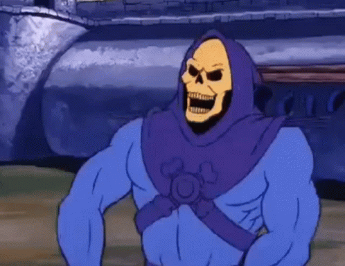 Animated Series Skeletor Demon Ruler Dodging Attacks GIF | GIFDB.com