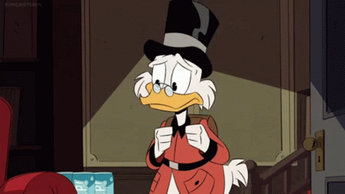 Animated Series Tales Disappointed Scrooge Mcduck Eyes Rolled GIF ...