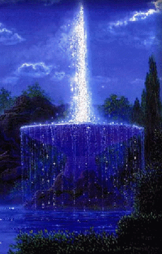 Animated Sparkling Water Fountain GIF | GIFDB.com