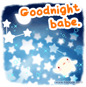 Animated Stars Sparkling Good Night Babe GIF | GIFDB.com