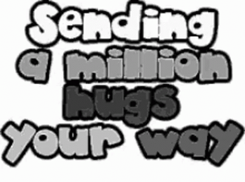 Animated Text Sending You A Million Hugs Sticker GIF | GIFDB.com