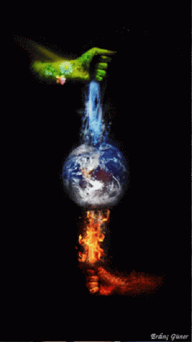 Animated Water And Fire Hands GIF | GIFDB.com