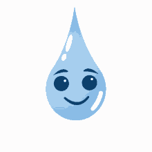 Animated Water Drop Smiling GIF | GIFDB.com