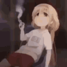Anime Anzu Futaba Smoke GIF | GIFDB.com