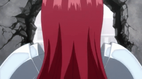 Anime Fairy Tail Erza Scarlet Turning Around GIF | GIFDB.com