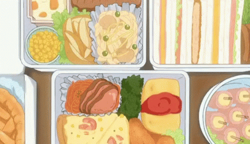 Anime Food Trays Flashing GIF | GIFDB.com