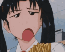 Anime Girl French Fries Chomp GIF | GIFDB.com