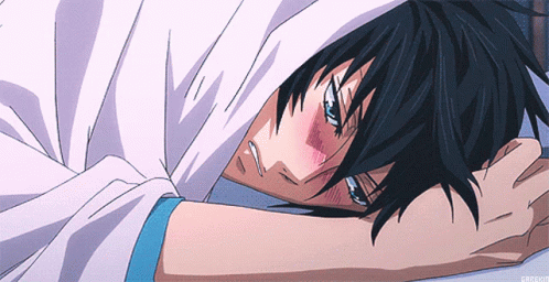 Anime Sad Blushing Boy GIF | GIFDB.com