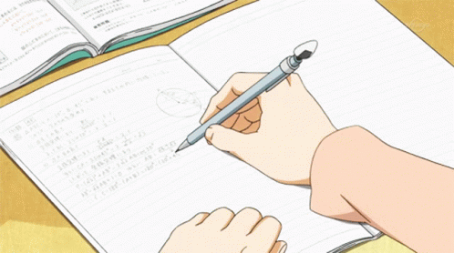 Anime Writing Down Notes GIF | GIFDB.com