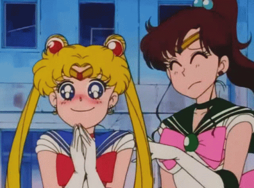 Annoying Sailor Jupiter Tapping Venus GIF | GIFDB.com