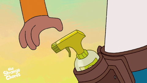 Attempting To Hold Spray Bottle Animation GIF | GIFDB.com