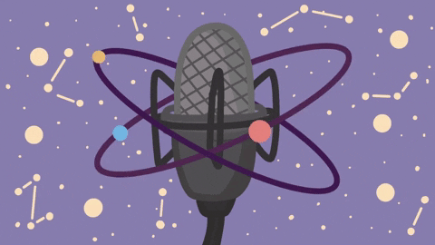 Audio Microphone Space Illustration GIF | GIFDB.com