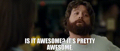 Awesome Pretty Awesome Zach Galifianakis GIF | GIFDB.com