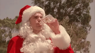 Bad Santa Drinking Liquor GIF | GIFDB.com