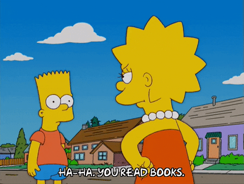 Bart Simpson Reading Book GIF | GIFDB.com
