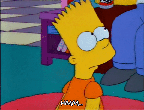 Bart Simpson Thinking Hmm GIF | GIFDB.com
