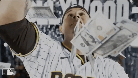 Baseball Star Manny Machado Catching Money GIF | GIFDB.com