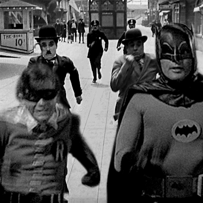 Batman And Robin Running Away GIF | GIFDB.com