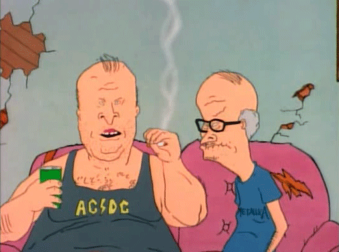 Beavis And Butthead Old Man Smoking Cartoon GIF | GIFDB.com