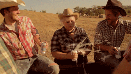 Beer Chug Challenge Cowboy Drinking Buddies GIF | GIFDB.com