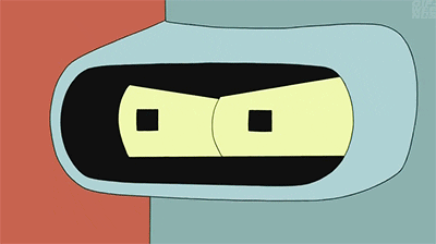 Bender Futurama Giving Stink Eye GIF | GIFDB.com