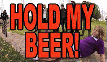 Bike Stunt Fail Hold My Beer GIF | GIFDB.com